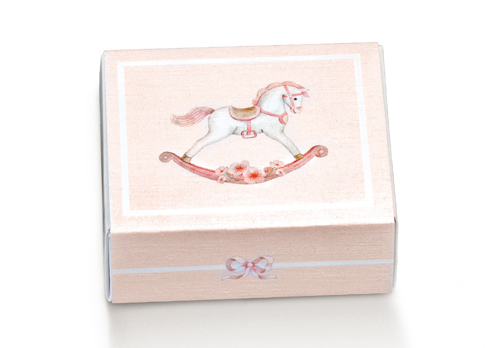 Scotton scatolina rosa con disegno cavalluccio a dondolo 10pz – La ...