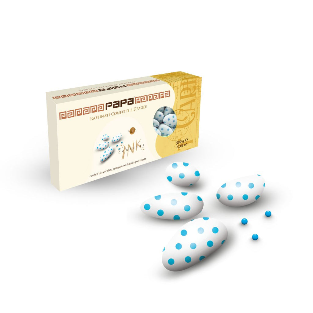 Papa Confetti Polka Dots Light Blue 500g – La Confettata Online